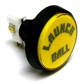 20-9663-B-2 Bally "Launch Ball" Button - Yellow