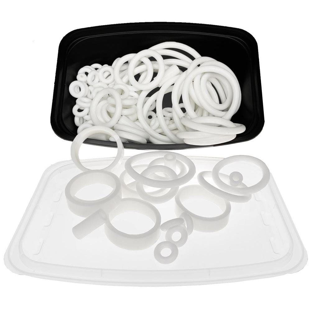 125_WHITE_SILICONE_SET 125-Piece PerfectPlayâ„¢ White Silicone Rubber ...