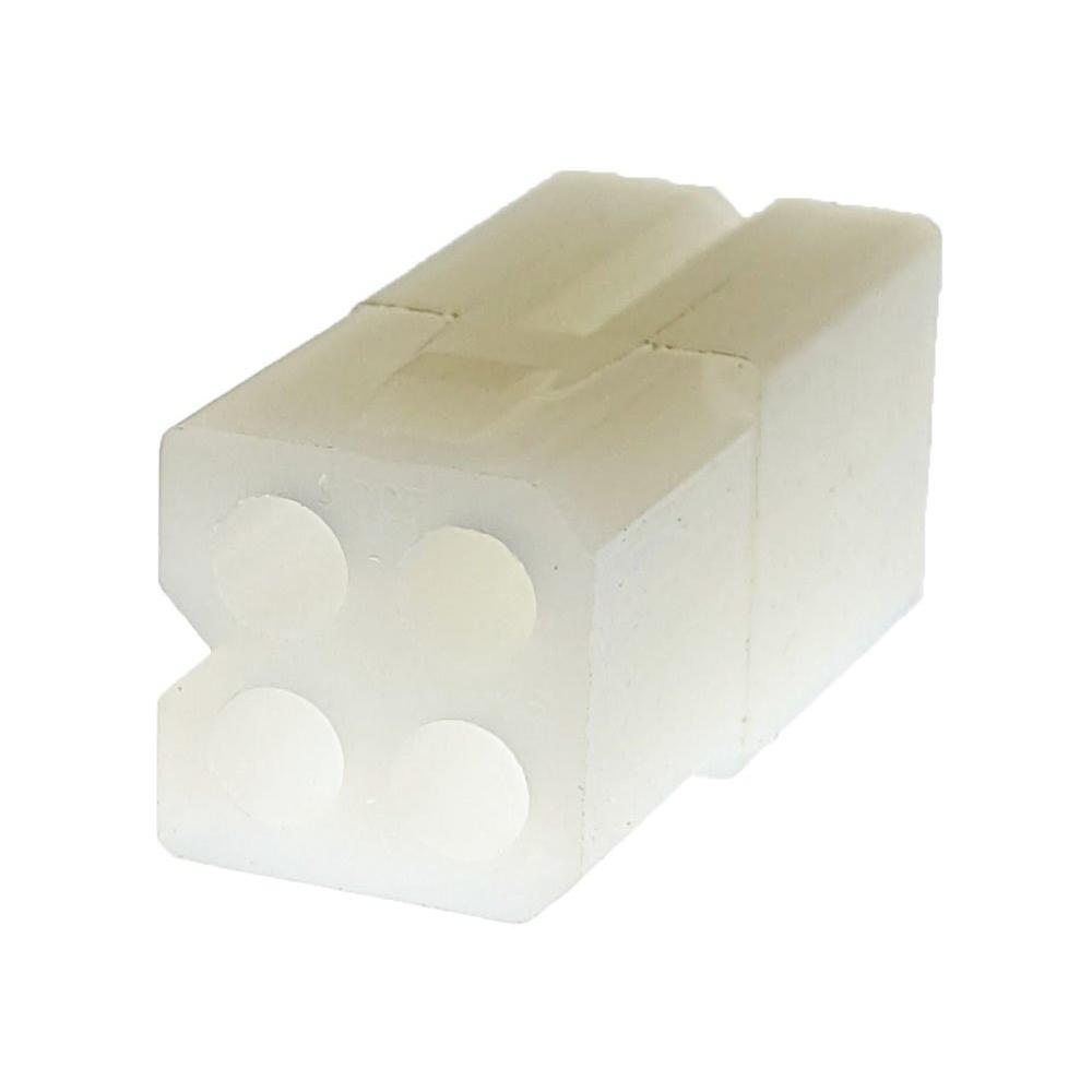 Pinball Life: Male .062" Pin & Socket Receptacle Housing, 4 Circuits, 2x2