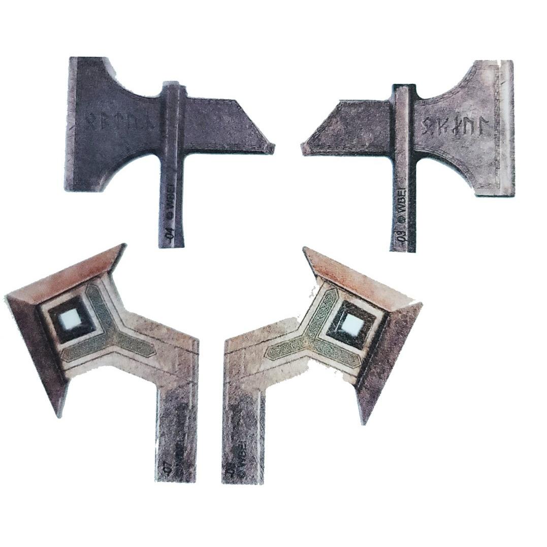 62-000011-03-04-07-08 Hobbit Slingshot Axes Decal Set