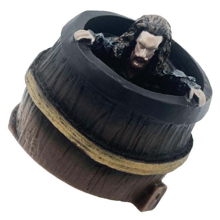 32-000025-00 Hobbit Dwarf in Barrel Sculpture