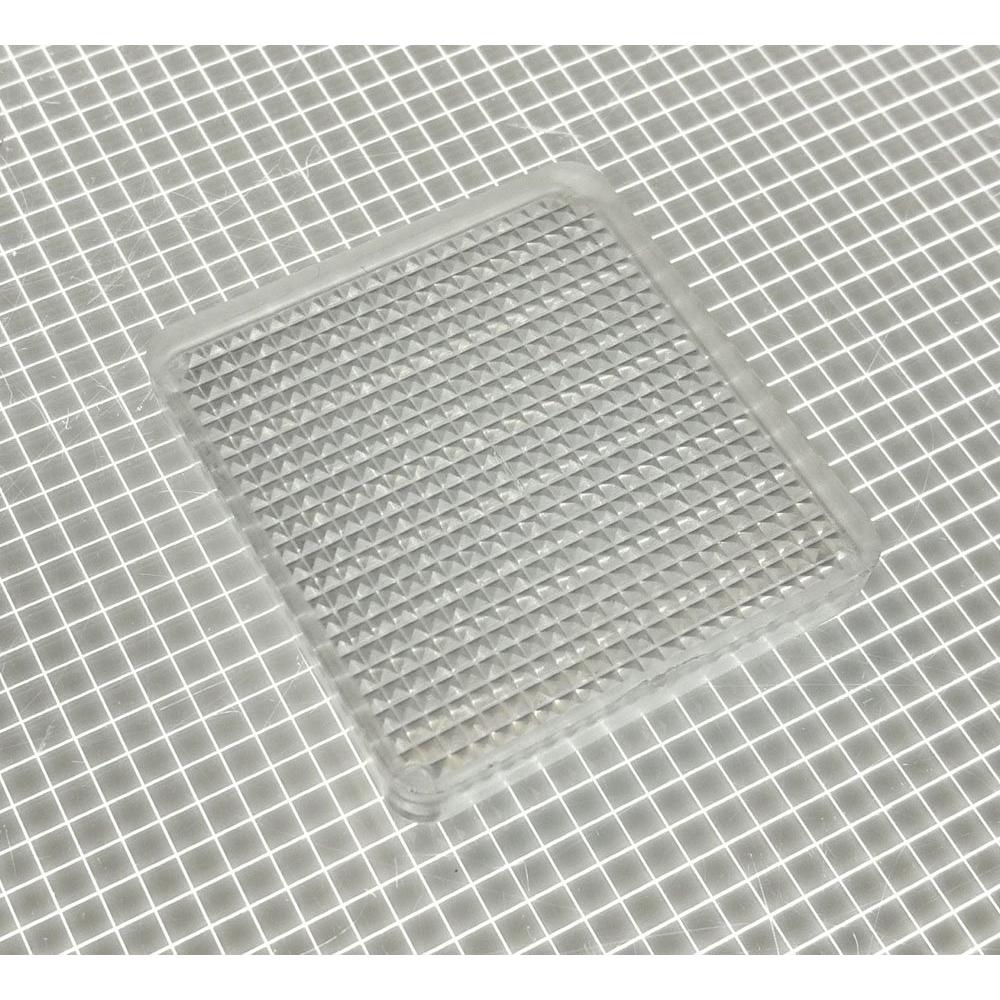 I_163_N_T_P_CL 1-5/8" x 1-1/2" Rectangle Transparent Stippled Clear ...