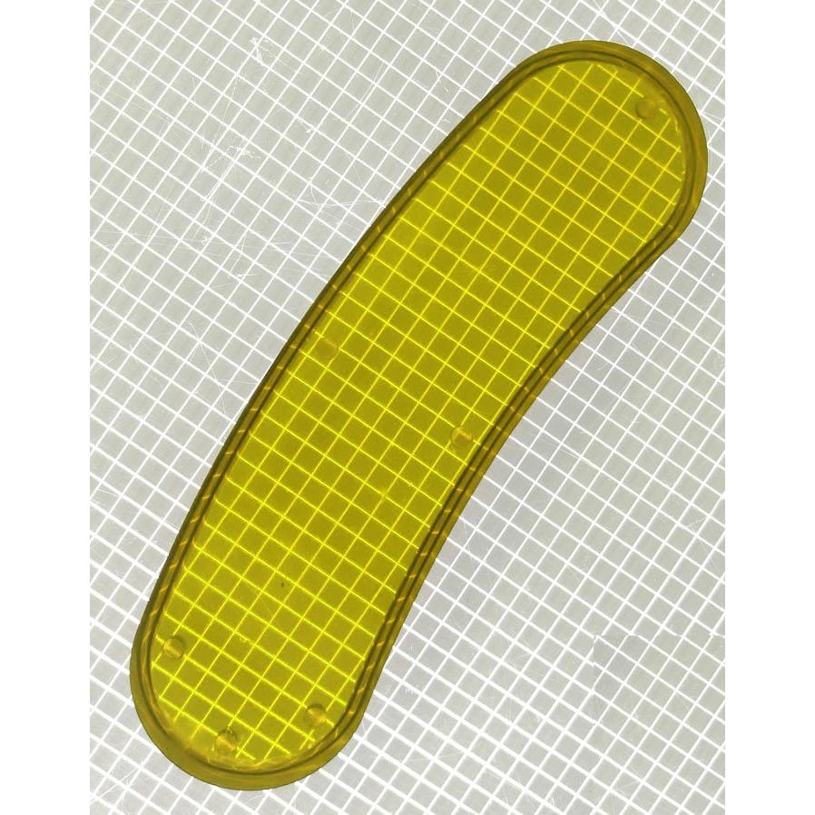 I_350_H_T_N_YE 3-1/2" x 1" Hot Dog Transparent Plain Yellow Playfield ...