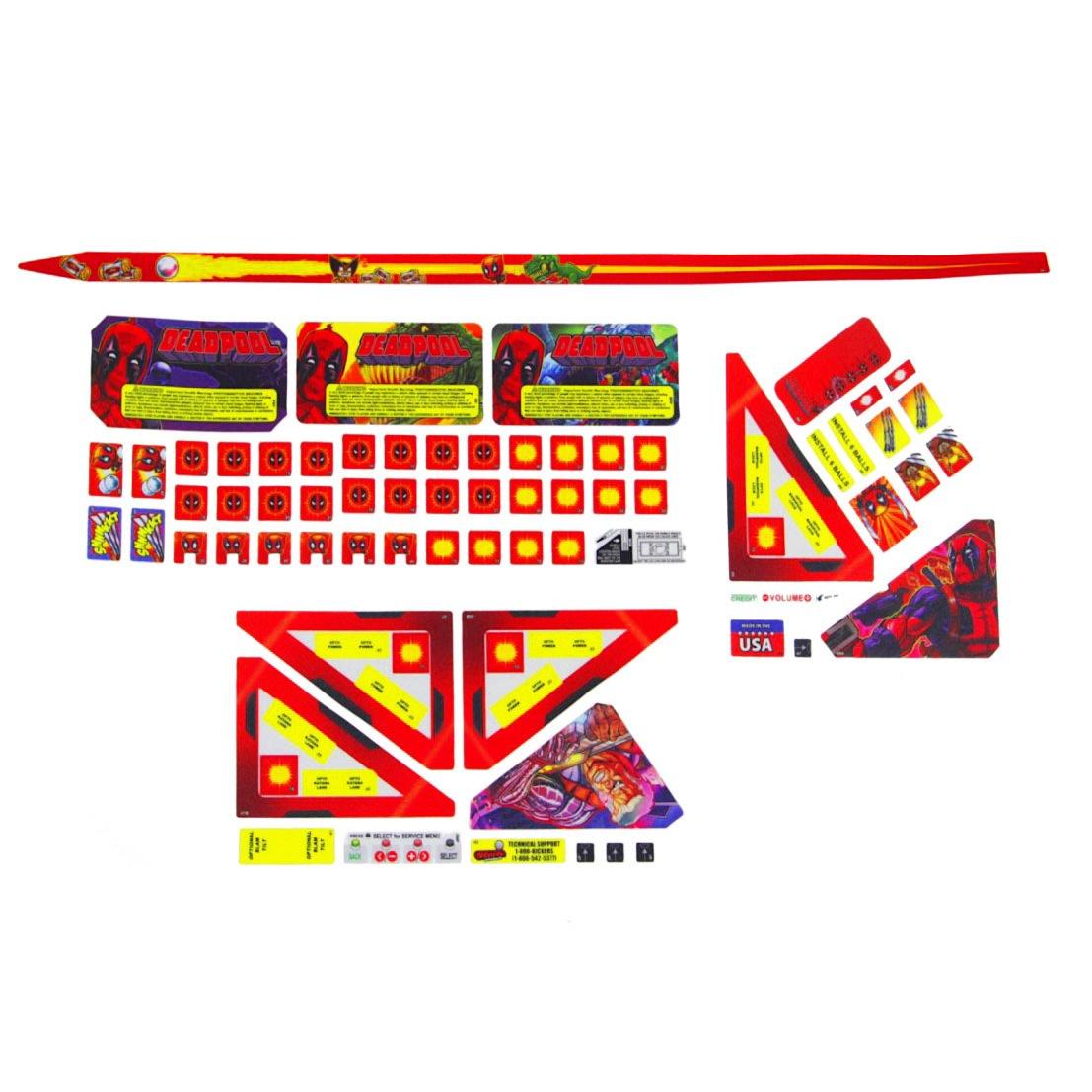 802-5000-K1 Deadpool Pro, Premium & LE Full Playfield Decal Set