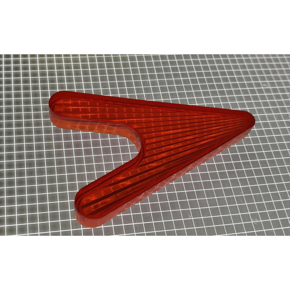 I_225_G_T_S_AM 2-1/4" x 1-5/8" Arrowhead Transparent Starburst Amber ...