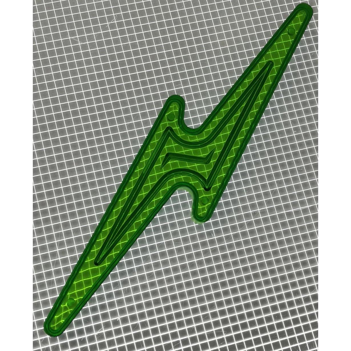 I_550_L_T_O_GN 5-1/2" x 1-3/16" Lightning Bolt Transparent Outline ...