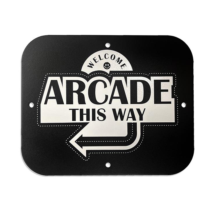 PBL-900-0048-00 Metal Game Room Sign - Welcome, Arcade This Way To The Left