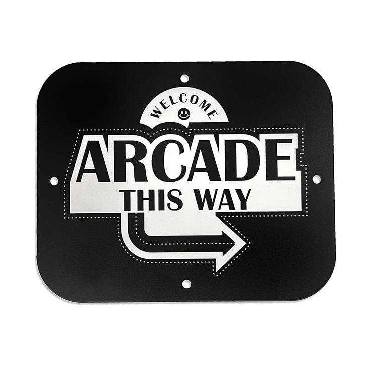 PBL-900-0049-00 Metal Game Room Sign - Welcome, Arcade This Way To The ...
