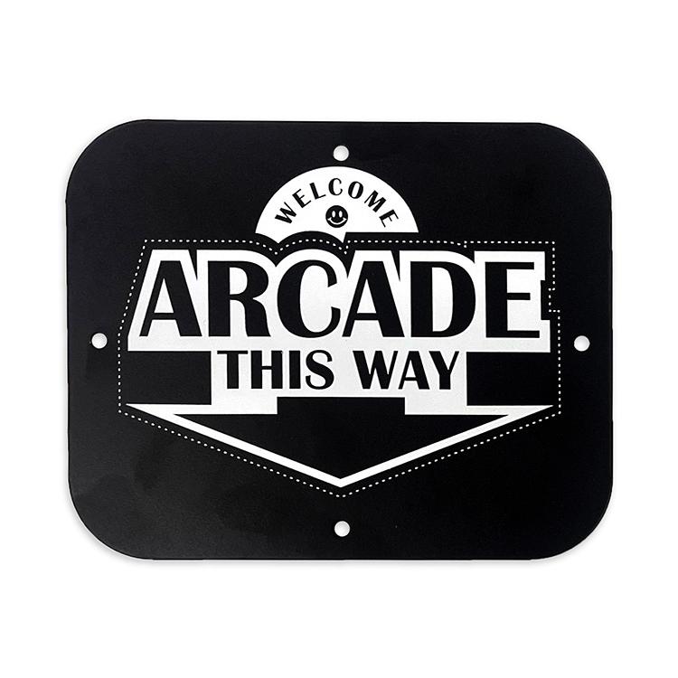 PBL-900-0046-00 Metal Game Room Sign - Welcome, Arcade This Way