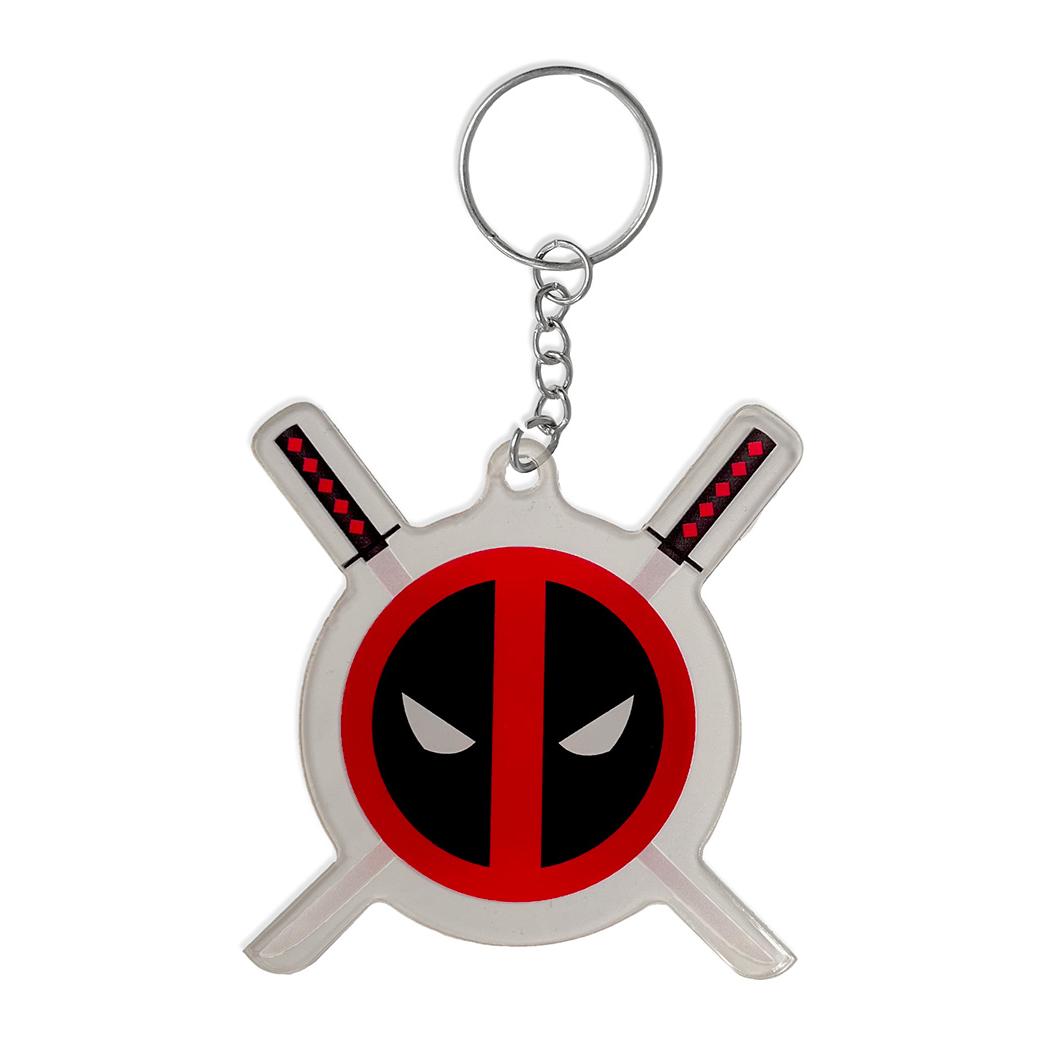 KEY_CHAIN_85 Deadpool Mask & Katanas Keychain