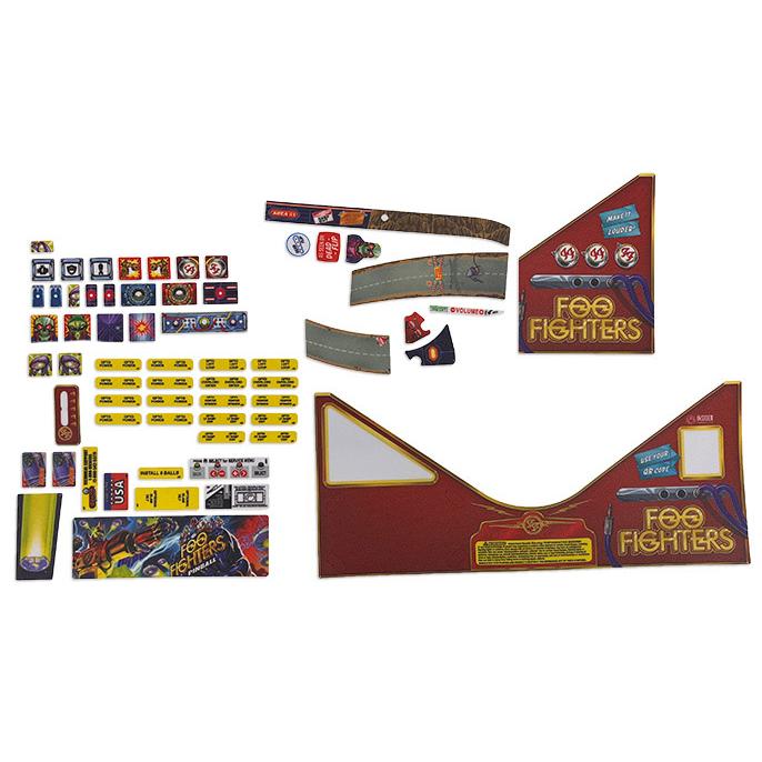 802-5000-U7 Foo Fighters Premium & LE Full Playfield Decal Set