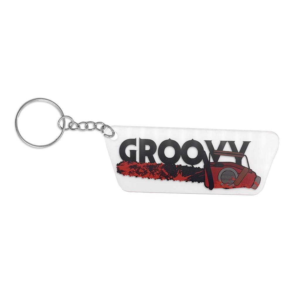 KEY_CHAIN_117 Evil Dead Groovy Chainsaw Keychain