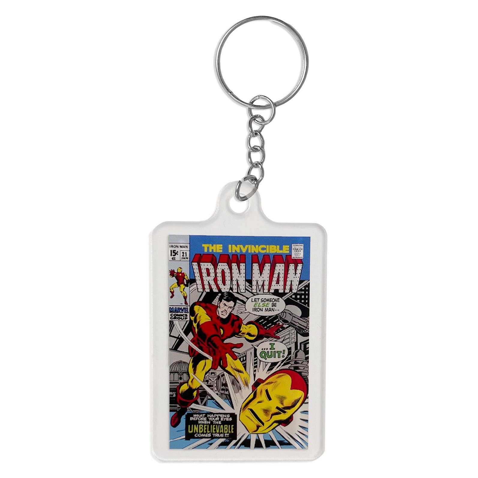 KEY_CHAIN_110 Iron Man Comic Book Keychain