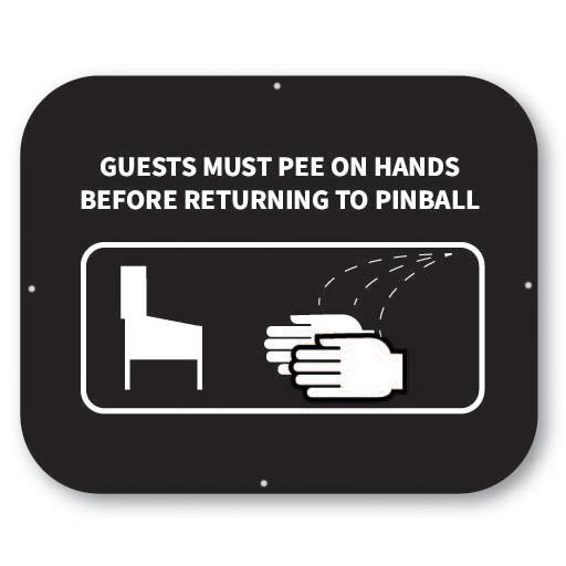 PBL-900-0027-00 Metal Game Room Sign - Pee Before You Play