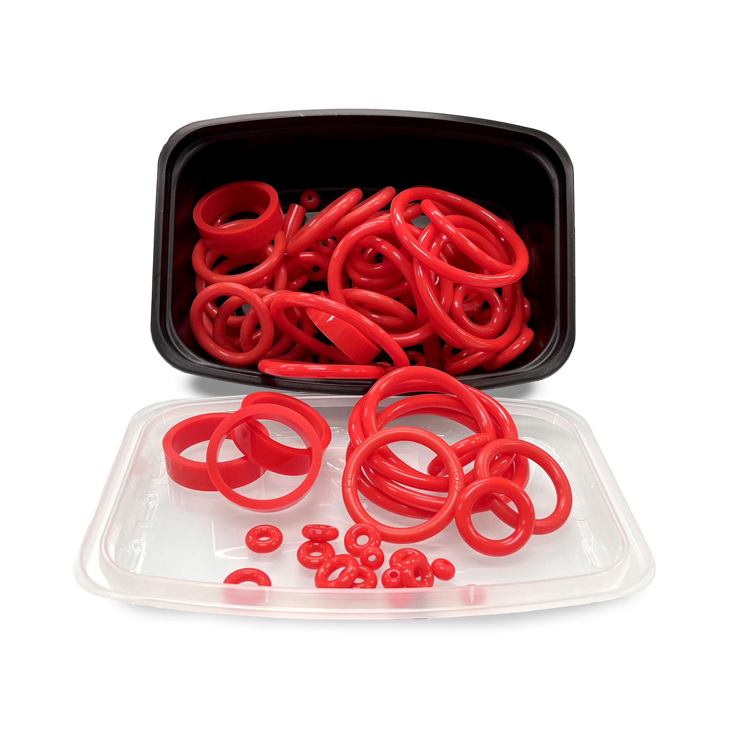 125_RED_SILICONE_SET 125-Piece PerfectPlayâ„¢ Red Silicone Rubber Ring Set