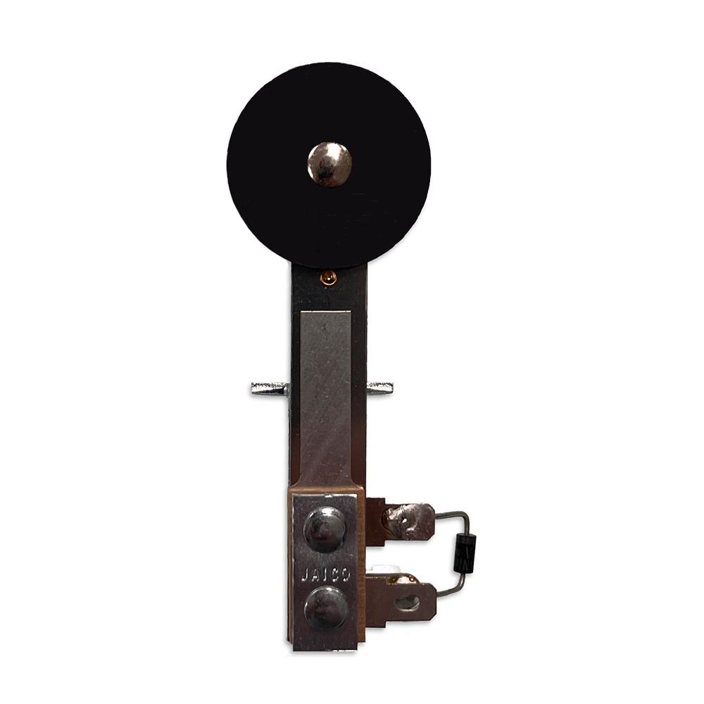 18-009112-00R JJP 1" Black Round Stand-Up Target - Rear Mounting, Side Lugs