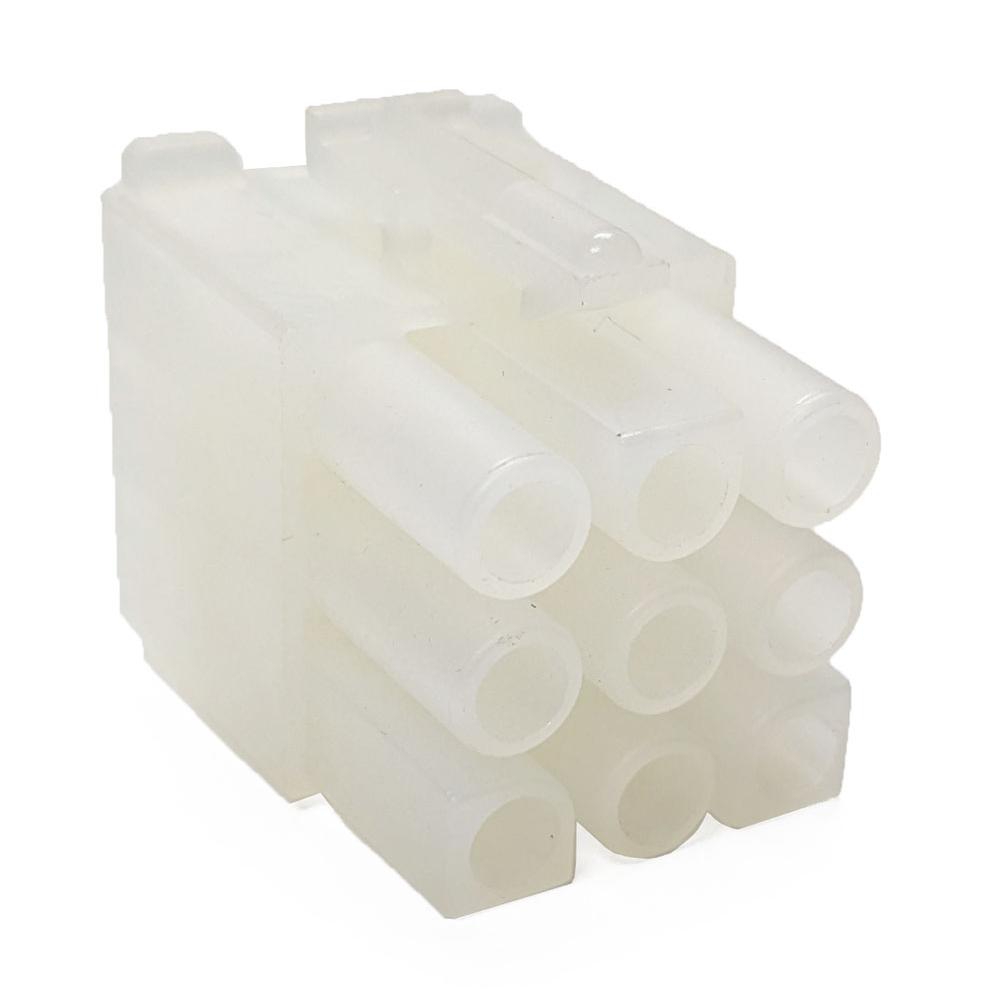 5792-10925-09 Male .093" Pin & Socket Receptacle Housing with Latch, 9 ...