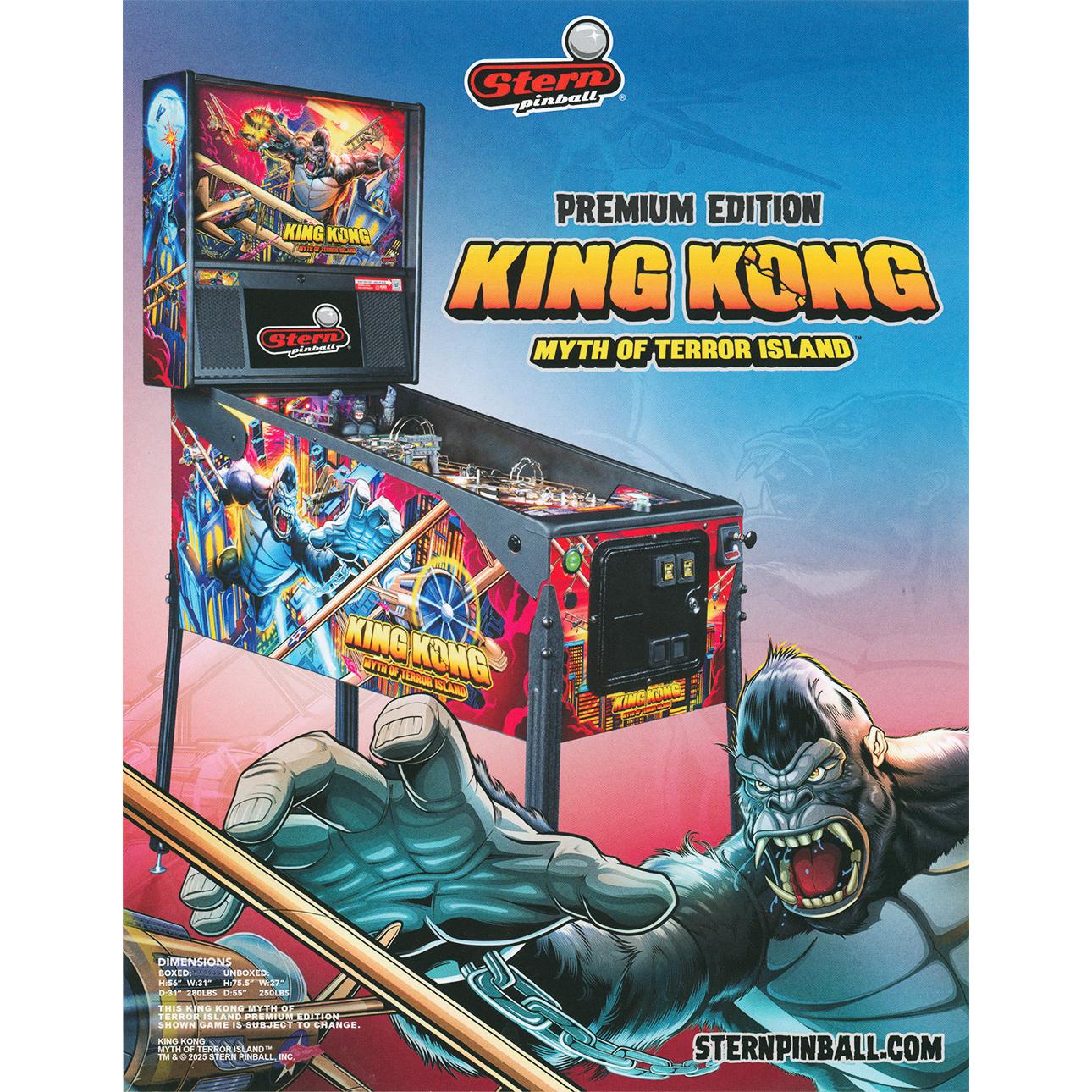 king_kong_prem_FLYER Stern King Kong Premium Flyer