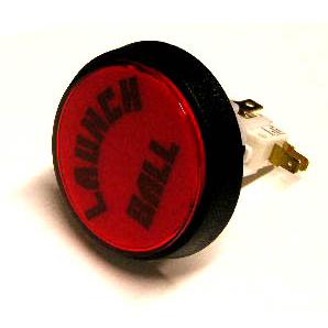 Pinball Life: Williams/Bally "Launch Ball" Button - Red