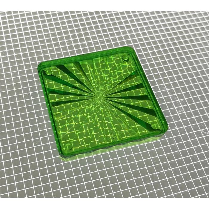 Pinball Life: 1-1/2" Square Transparent Starburst Lime Green Playfield ...