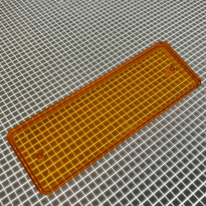 I_300_N_T_N_OR 3" x 1" Rectangle Transparent Plain Orange Playfield Insert