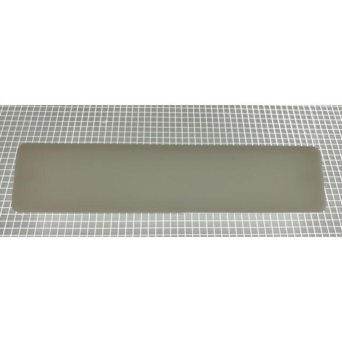 I_438_N_O_N_WH 4-3/8" x 1" Rectangle Opaque Plain White Playfield Insert